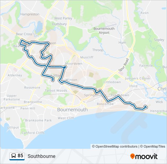 85 Route: Schedules, Stops & Maps - Southbourne (Updated)