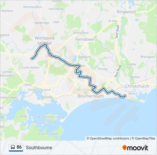 86 Route: Schedules, Stops & Maps - Southbourne (Updated)