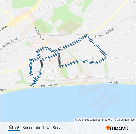 99 Route: Schedules, Stops & Maps - Boscombe (Updated)