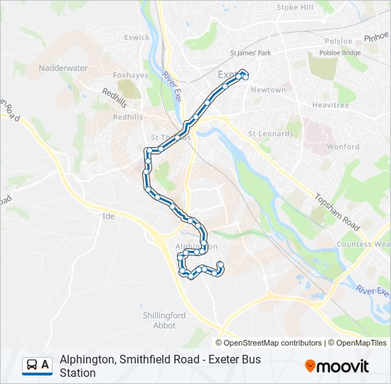 a Route: Schedules, Stops & Maps - Exeter City Centre (Updated)