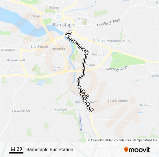 29 Route: Schedules, Stops & Maps - Barnstaple Bus Station (Updated)