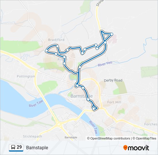 29 Route: Schedules, Stops & Maps - Barnstaple (Updated)