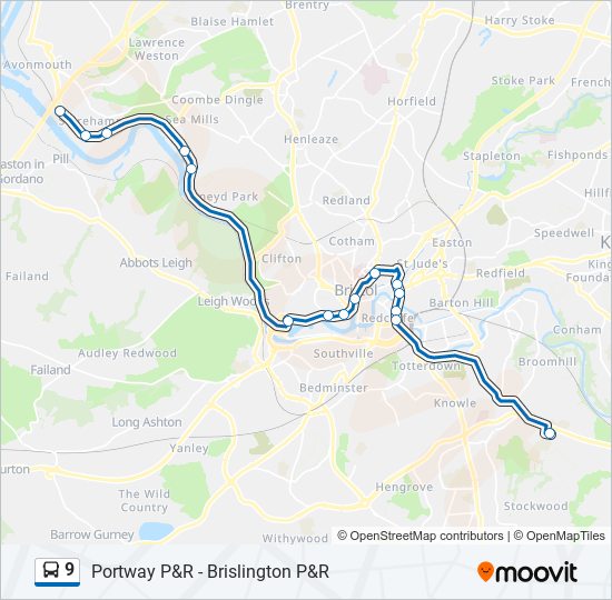 9 Route: Schedules, Stops & Maps - Shirehampton (Updated)