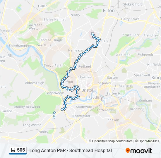 505 Route: Schedules, Stops & Maps - Southmead (Updated)