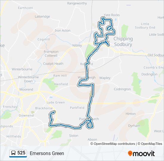 525 Route: Schedules, Stops & Maps - Emersons Green (Updated)