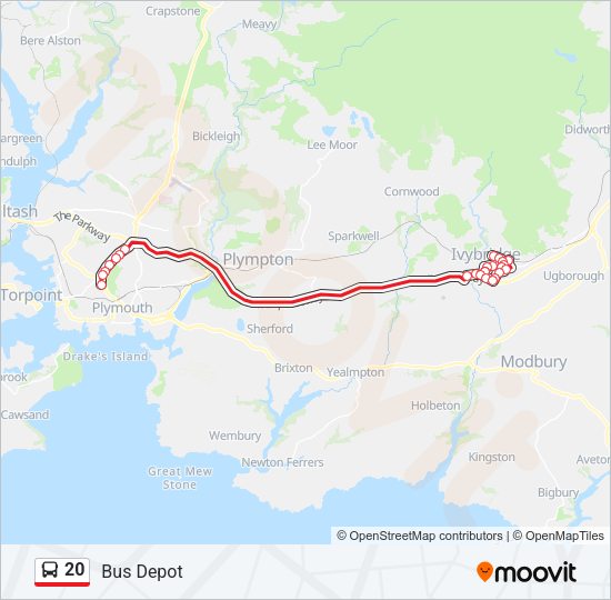 20 Route: Schedules, Stops & Maps - Bus Depot (Updated)