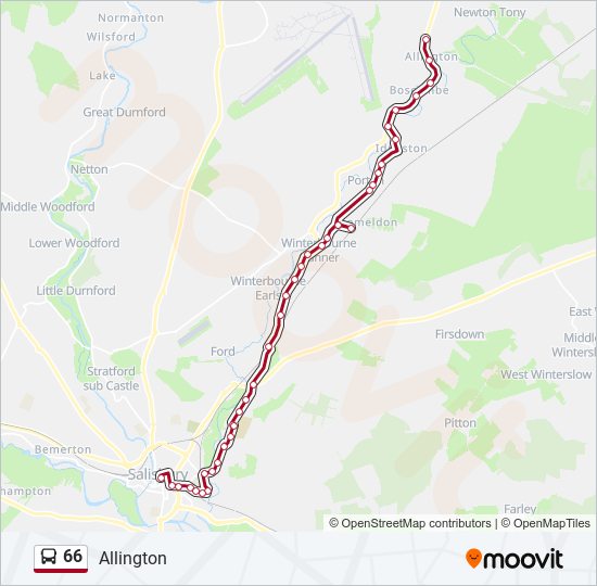 66 Route: Schedules, Stops & Maps - Allington (Updated)