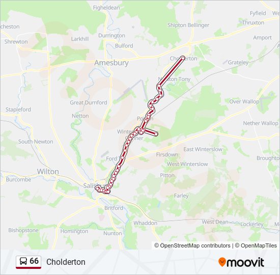 66 Route Schedules Stops Maps Cholderton Updated 