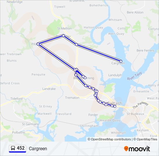 452 Route: Schedules, Stops & Maps - Cargreen (Updated)