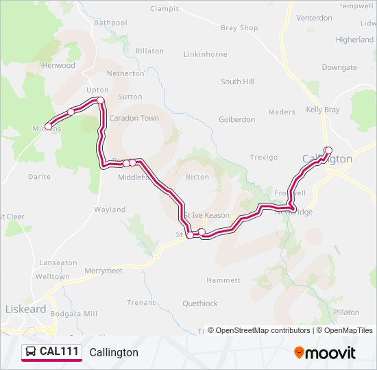 CAL111 Route: Schedules, Stops & Maps - Callington (Updated)