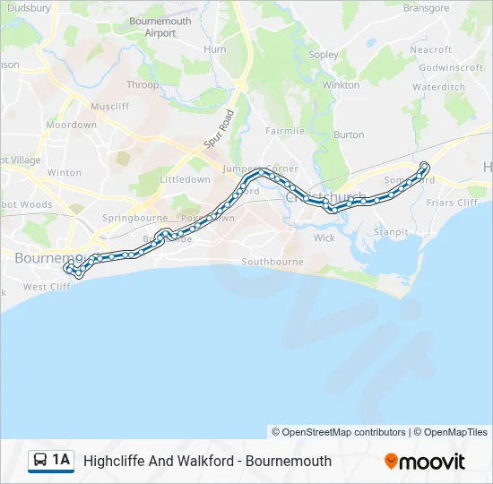 1A Route: Schedules, Stops & Maps - Somerford (Updated)