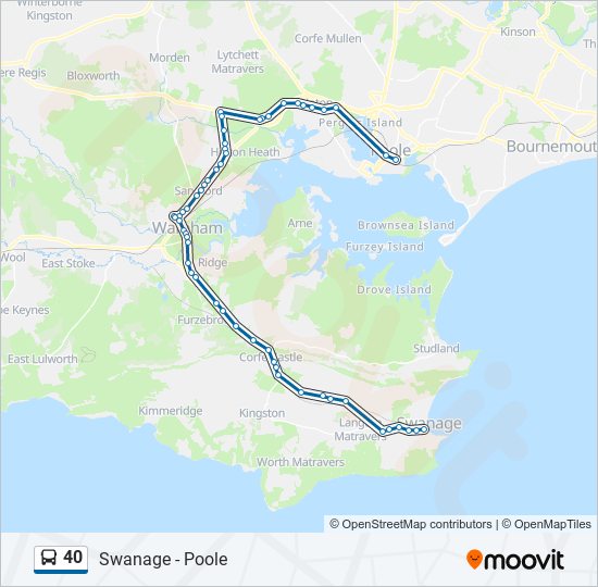 40 Route: Schedules, Stops & Maps - Swanage (Updated)