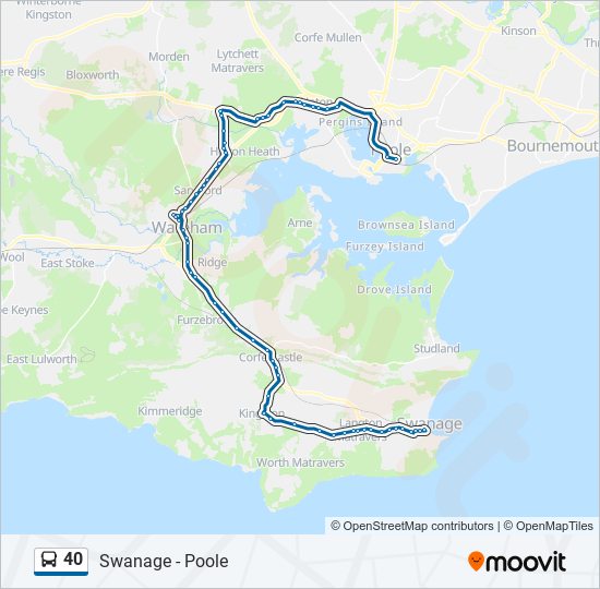 40 Route: Schedules, Stops & Maps - Poole (Updated)