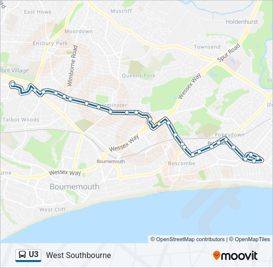 U3 Route: Schedules, Stops & Maps - West Southbourne (Updated)