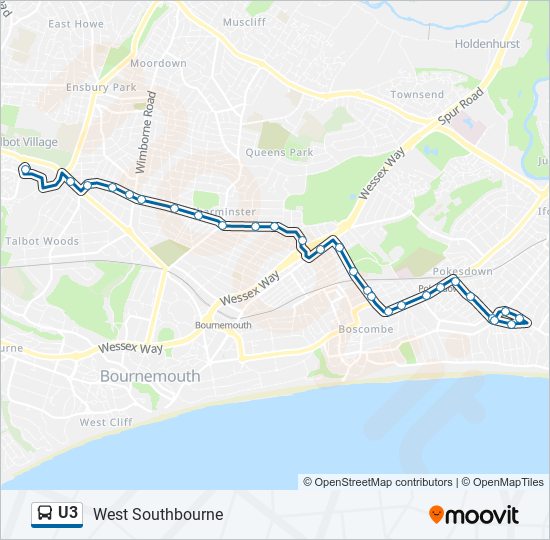 u3 Route: Schedules, Stops & Maps - West Southbourne (Updated)