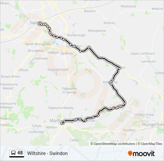 48 Route: Schedules, Stops & Maps - Swindon Bus Station (Updated)