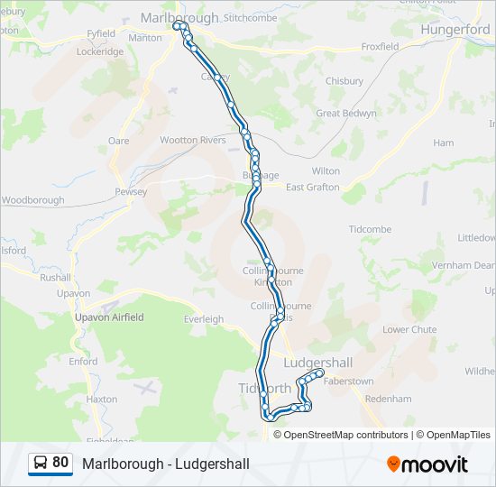 80 Route: Schedules, Stops & Maps - Ludgershall (Updated)