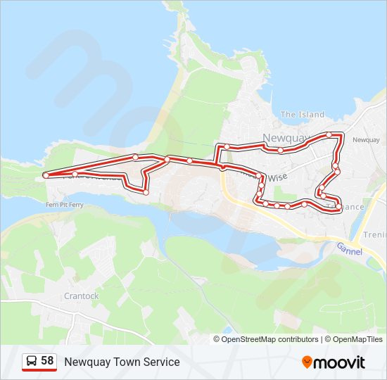 58 Route: Schedules, Stops & Maps - Newquay (Updated)