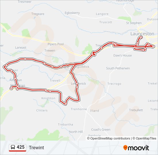 425 Route: Schedules, Stops & Maps - Trewint (Updated)