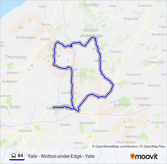84 Route: Schedules, Stops & Maps - Yate (Updated)
