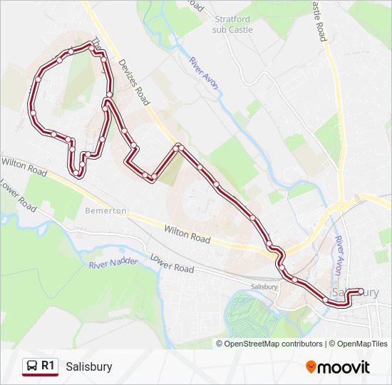 r1 Route: Schedules, Stops & Maps - Salisbury (Updated)