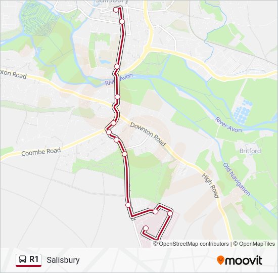 R1 Route: Schedules, Stops & Maps - Salisbury (Updated)