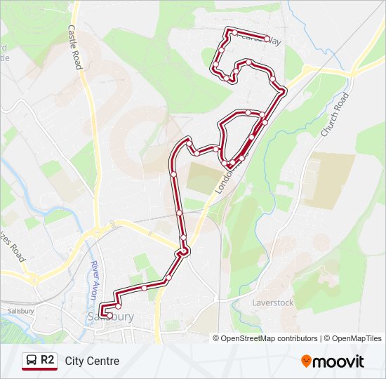 r2 Route: Schedules, Stops & Maps - City Centre (Updated)