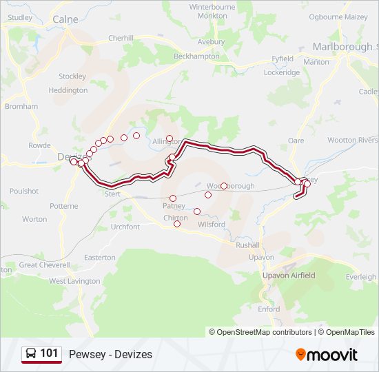 101 Route: Schedules, Stops & Maps - Devizes (Updated)