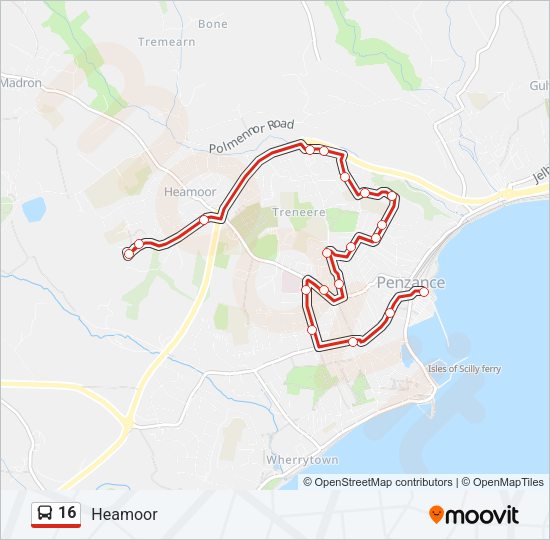 16 Route: Schedules, Stops & Maps - Heamoor (Updated)