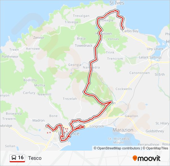 16 Route: Schedules, Stops & Maps - Tesco (Updated)