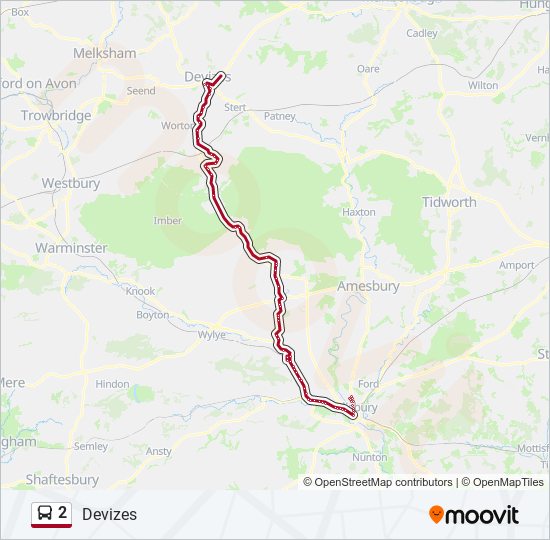 2 Route: Schedules, Stops & Maps - Devizes (Updated)