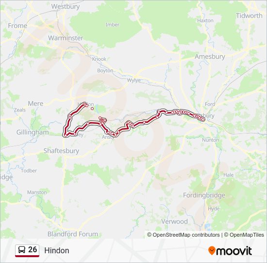 26 Route: Schedules, Stops & Maps - Hindon (Updated)