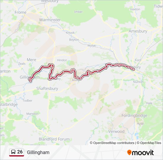 26 Route: Schedules, Stops & Maps - Gillingham (Updated)