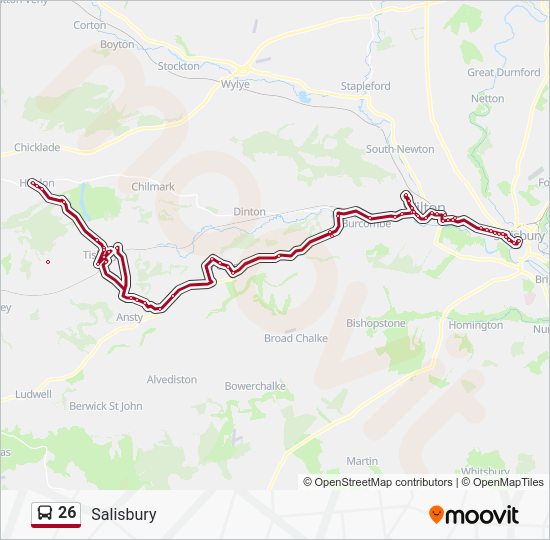 26 Route: Schedules, Stops & Maps - Salisbury (Updated)