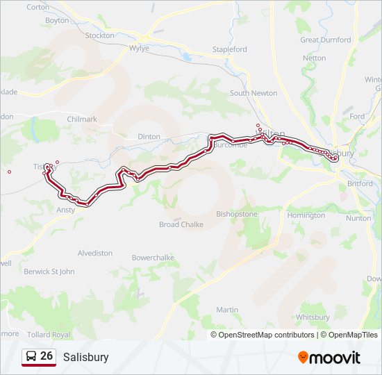 26 Route: Schedules, Stops & Maps - Salisbury (Updated)