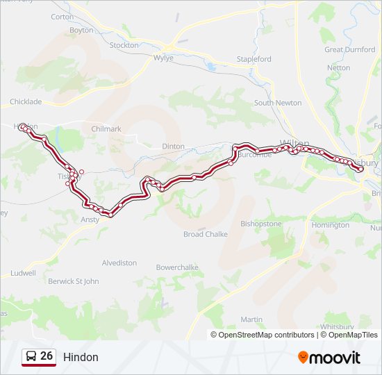 26 Route: Schedules, Stops & Maps - Hindon (Updated)