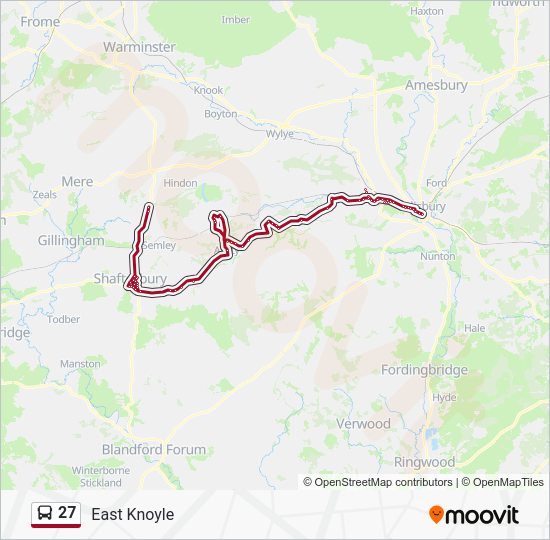 27 Route: Schedules, Stops & Maps - East Knoyle (Updated)
