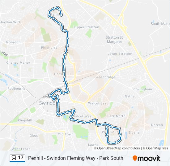 17 Route: Schedules, Stops & Maps - Penhill (Updated)