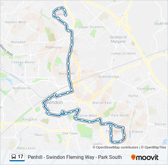 17 Route: Schedules, Stops & Maps - Penhill (Updated)