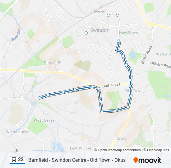 22 Route Schedules Stops Maps Swindon Updated 22 Route Schedules Stops Maps Swindon Updated