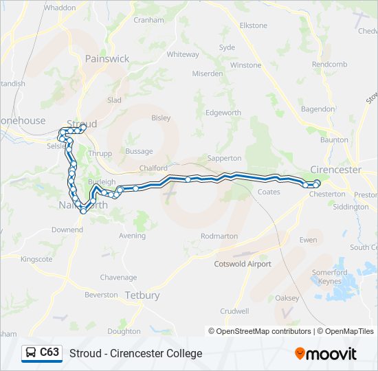 c63 Route: Schedules, Stops & Maps - Stroud (Updated)
