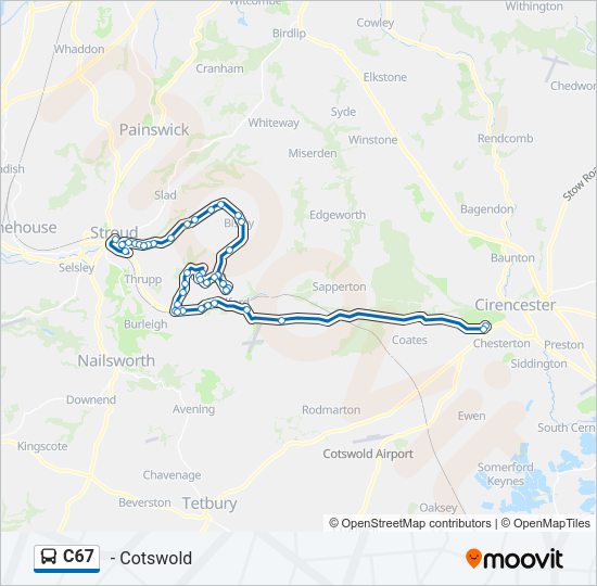 c67 Route: Schedules, Stops & Maps - Stroud Merrywalks A (Updated)