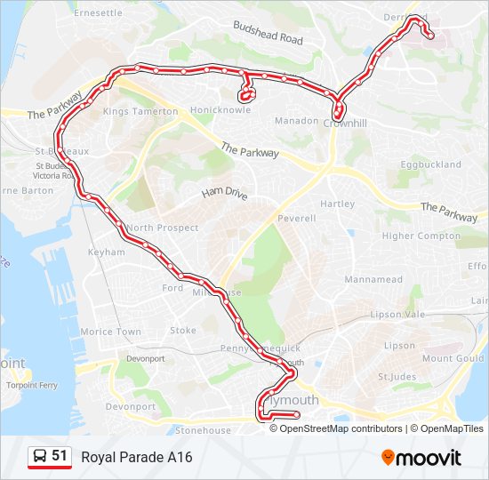 51 Route: Schedules, Stops & Maps - Royal Parade A16 (Updated)