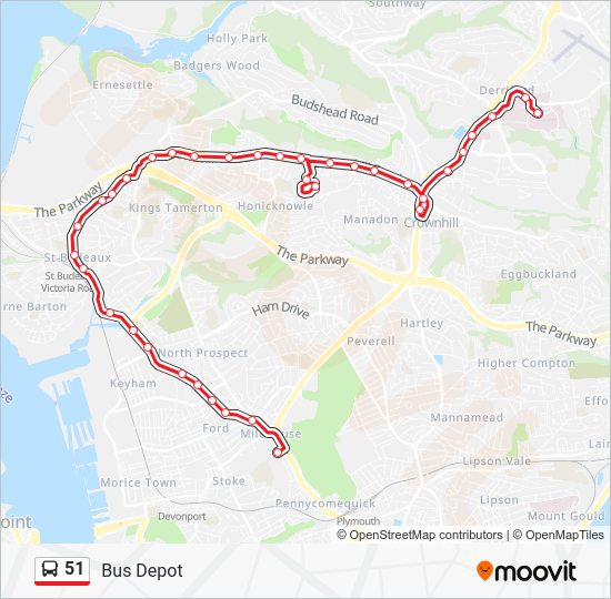 51 Route: Schedules, Stops & Maps - Bus Depot (Updated)