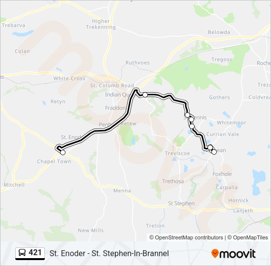 421 Route: Schedules, Stops & Maps - St Georges Road (Updated)