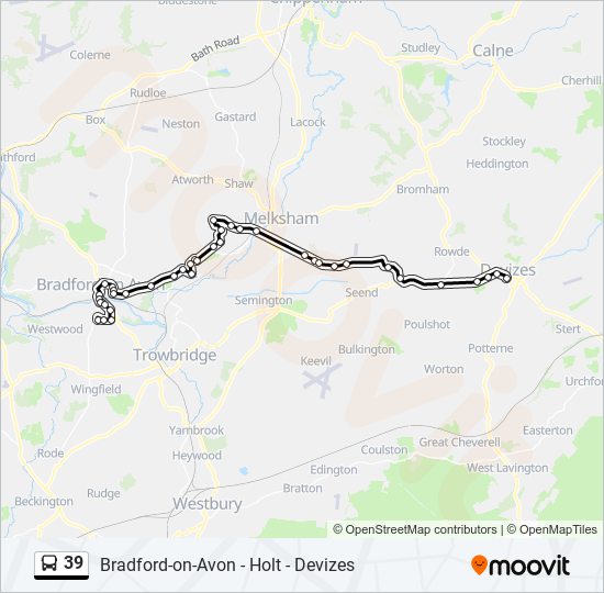 39 Route: Schedules, Stops & Maps - Devizes (Updated)