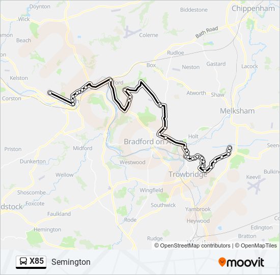 x85 Route: Schedules, Stops & Maps - Semington (Updated)