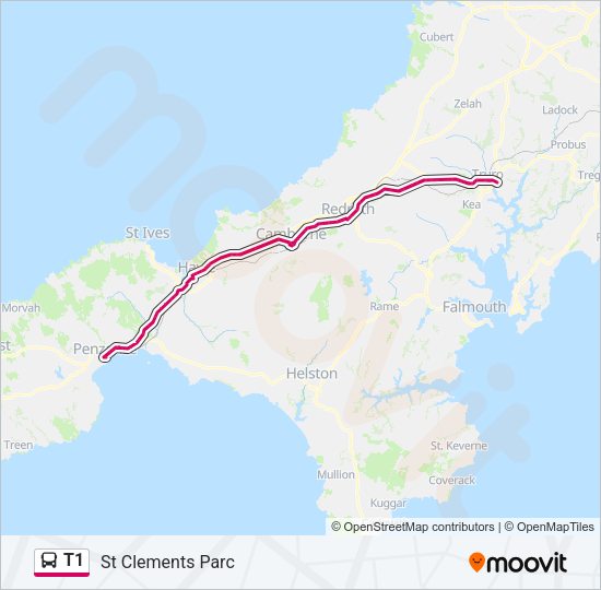 t1 Route: Schedules, Stops & Maps - St Clements Parc (Updated)