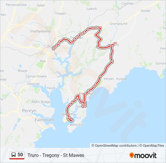 50 Route: Schedules, Stops & Maps - St Mawes (Updated)