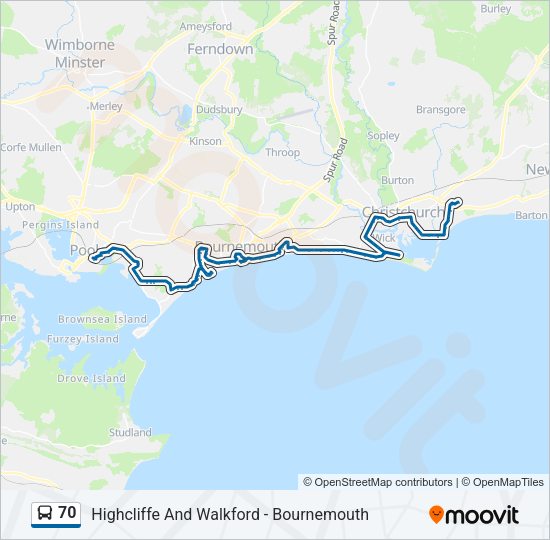 70 Route: Schedules, Stops & Maps - Poole (Updated)